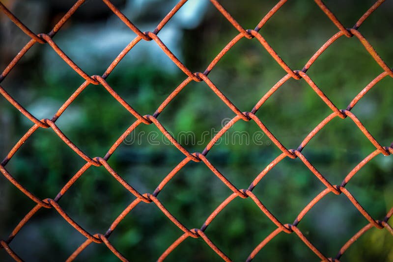 Rusty Metal Wire Fence Texture Stock Image - Image of grid, metallic ...