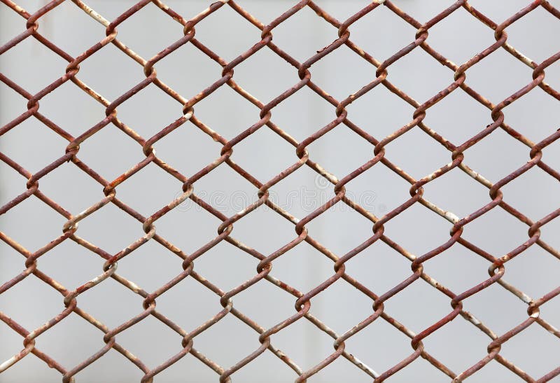 Rusty Metal Wire Mesh Fence Stock Image - Image of metal, barrier ...
