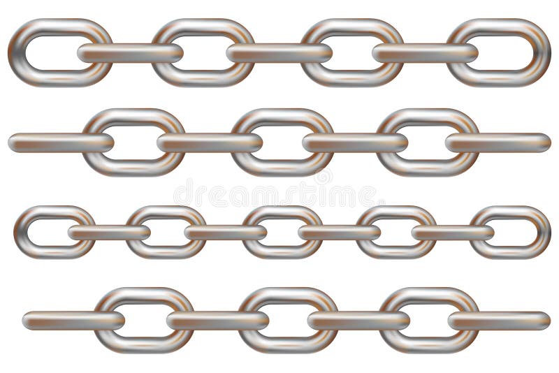Rusty Metalic Chain Vector Illustration Stock Vector - Illustration of ...
