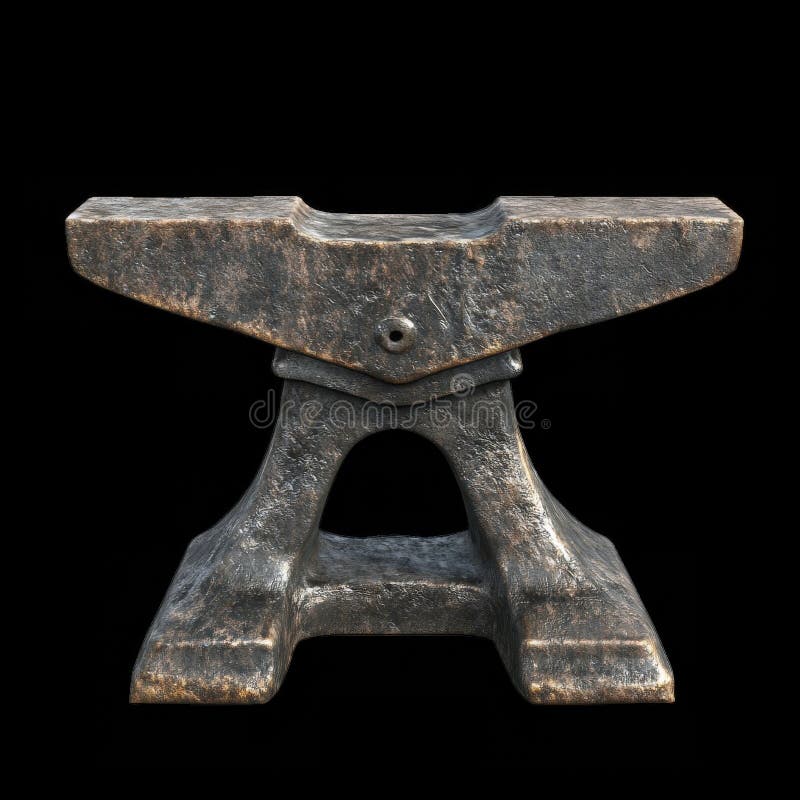Rusty Metallic Anvil on a Transparent Background with Textured Surface ...