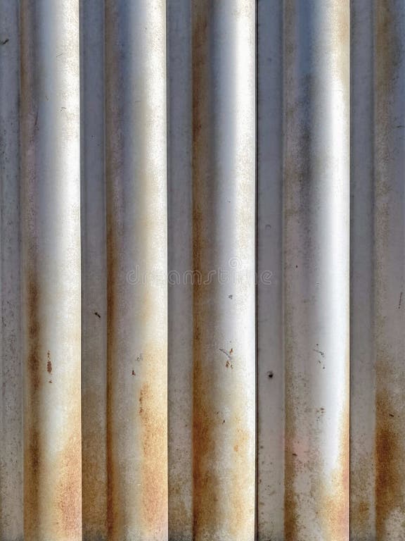 Rusty Metallic Gate Texture with Vertical Ripples Stock Image - Image ...