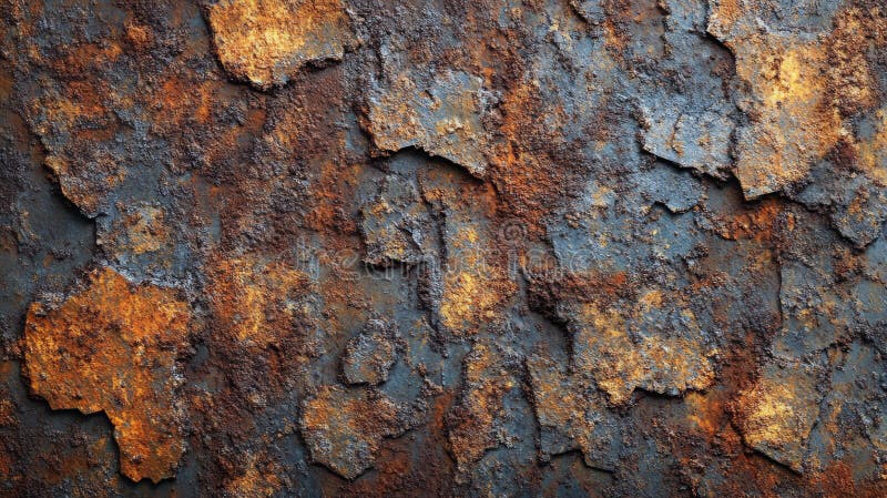 Rusty Metallic Surface with Textures and Colors Observed in Natural ...