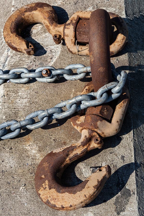 Rusty Mooring Hooks stock image. Image of rust, iron - 227591025