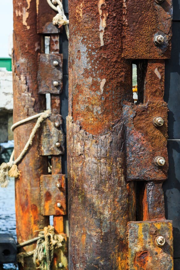Rusty mooring post stock photo. Image of vessel, mooring - 97407506