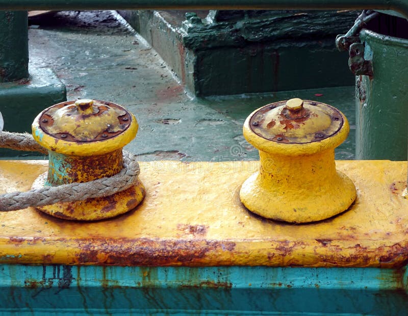 Rusty Mooring Post Thick Rope Stock Photos - Free & Royalty-Free Stock ...