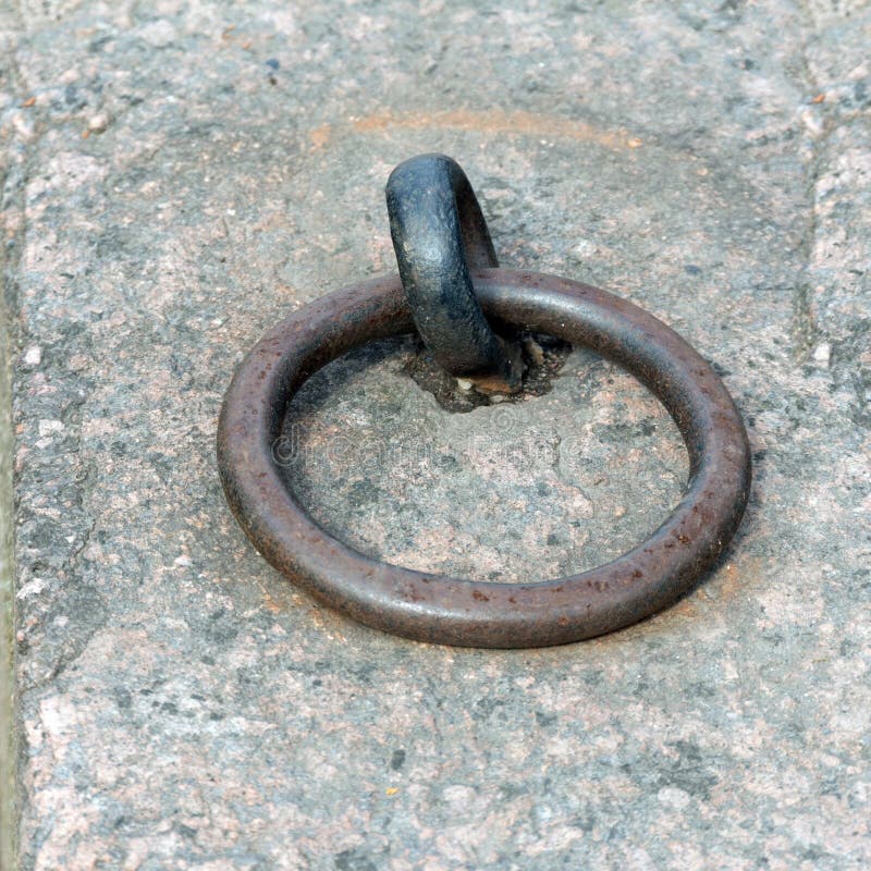 Rusty mooring ring stock photo. Image of aged, dock - 118586340