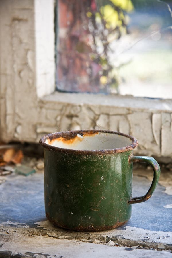 Old rusty mug stock image. Image of white, rusty, eastern - 8240447