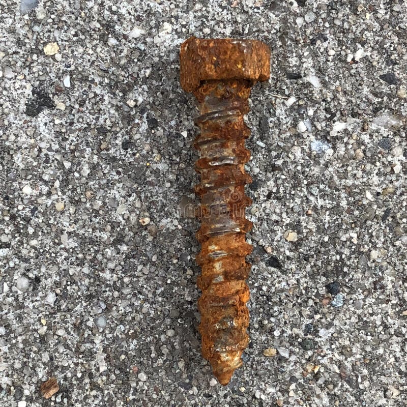 Rusty nail stock image. Image of nail, ground, rusty - 191352377