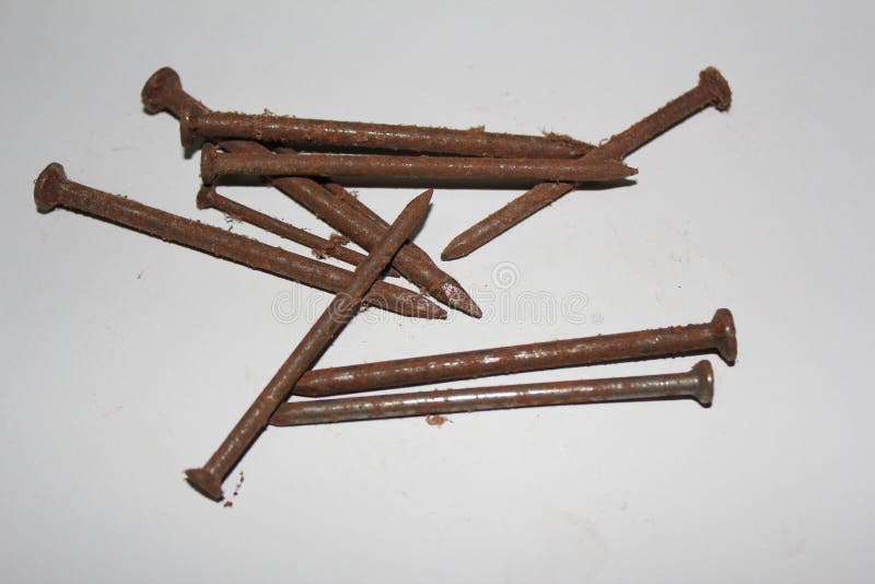 Rusty nail stock photo. Image of rusty, close, head, white - 91909972