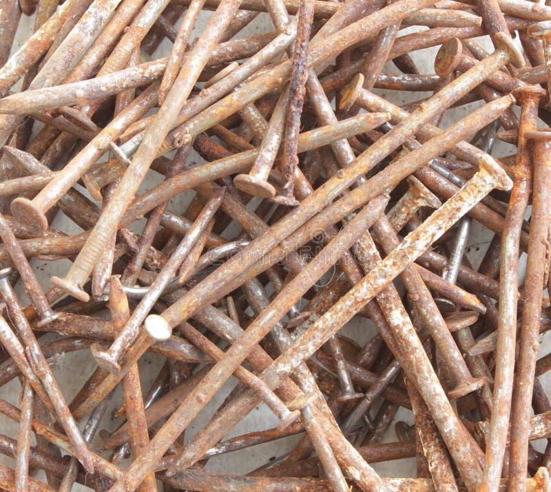 Rusty nails stock image. Image of abstract, detail, vintage - 32483515