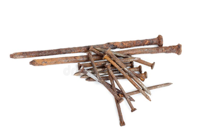 Rusty nails stock photo. Image of rust, damaged, corrosion - 60775016