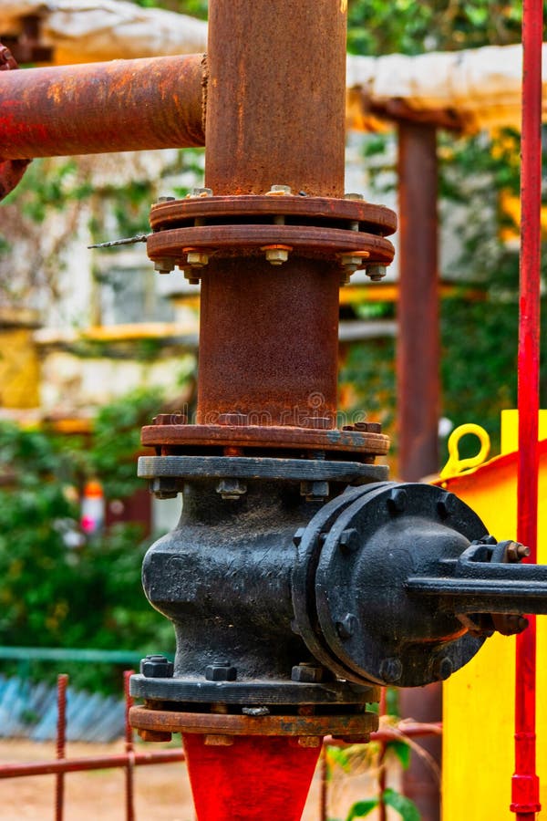 Rusty outside gas pipe stock image. Image of wall, pipe - 48752549