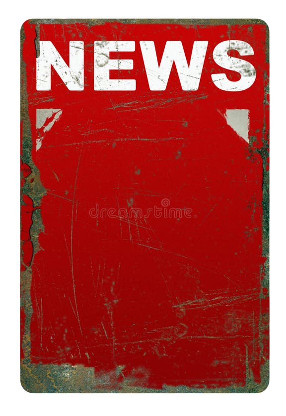 Rusty news sign stock illustration. Illustration of sign - 26086230