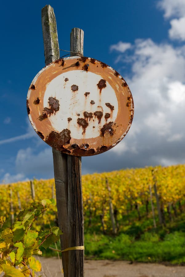 Rusty Old Traffic Sign stock photo. Image of passing - 68997518
