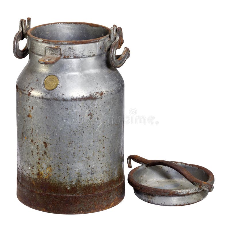 Milk cans stock photo. Image of dairy, churn, milk, antique - 15948686