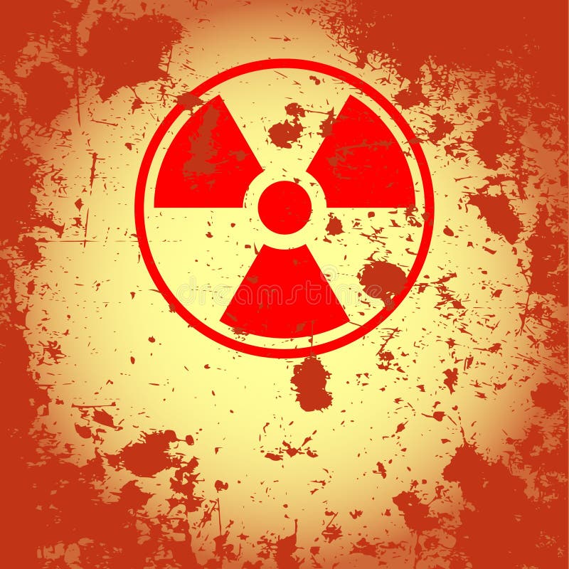 Rusty nuclear symbol stock vector. Illustration of warning - 8809387