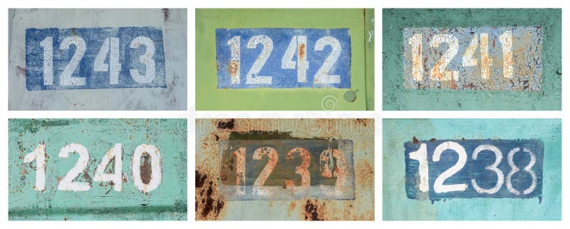 Rusty numbers stock image. Image of architectural, colors - 54541877