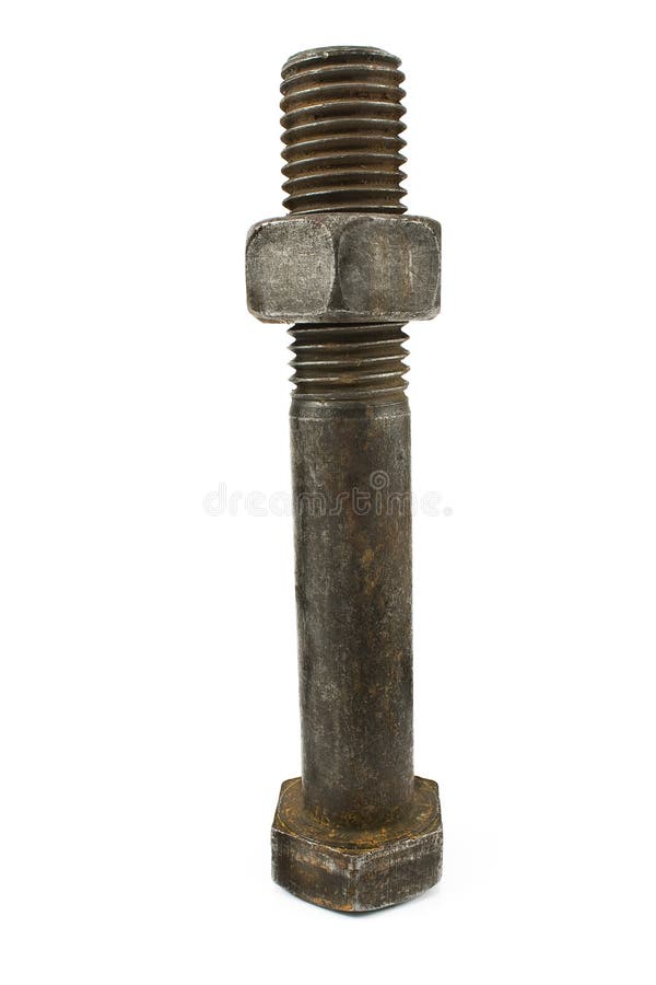 Rusty nut and bolt stock image. Image of build, iron - 24977263