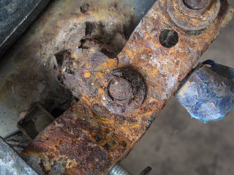 Rusty nut and bolt stock photo. Image of rusted, corrosion - 78176982