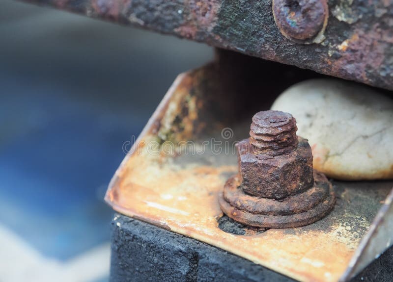 Rusty nut and bolt stock photo. Image of dirty, solid - 75884146