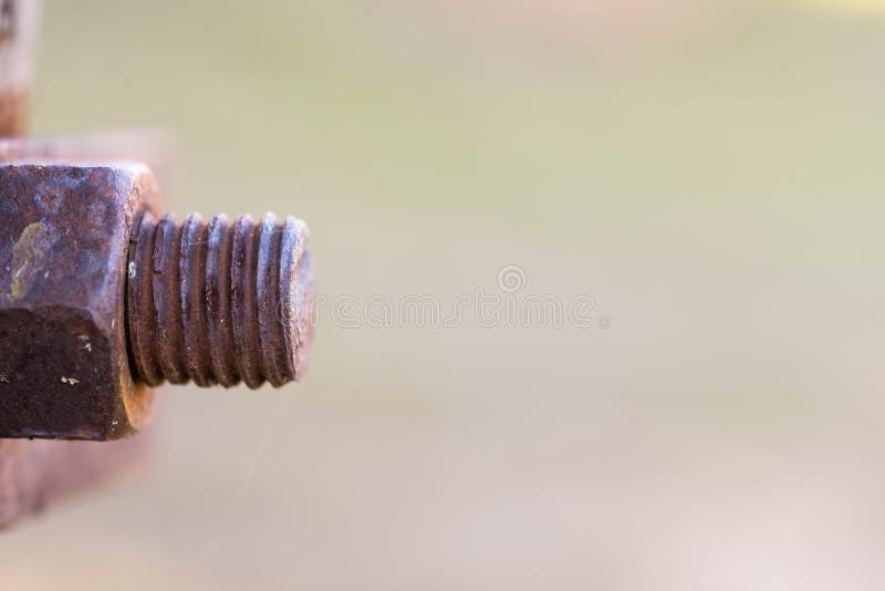 Rusty Nut and Thread on Close Up Macro Stock Photo - Image of natural ...