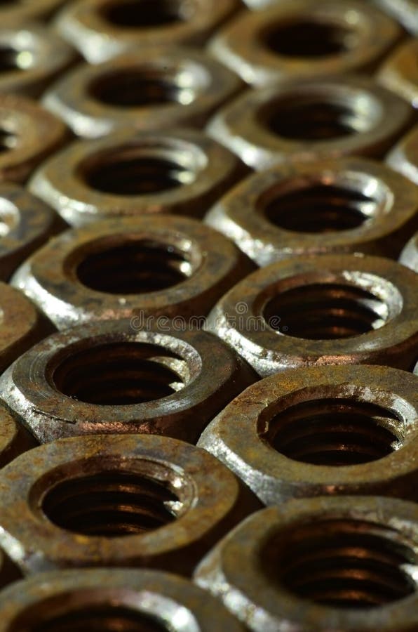 Rusty nuts stock image. Image of equipment, regular, bolt - 78669589