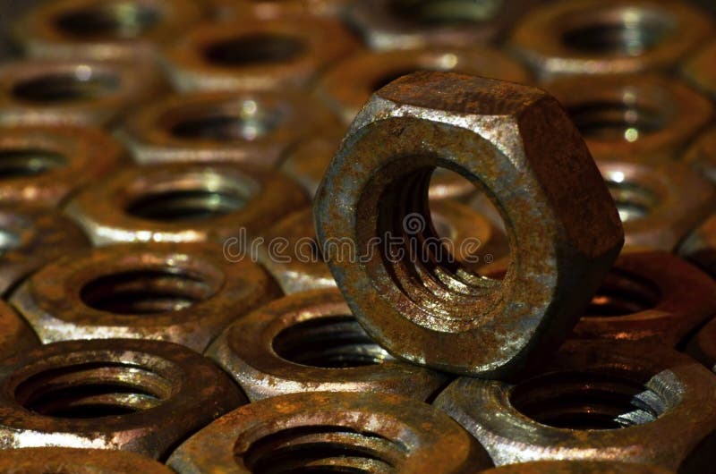 Rusty nuts stock photo. Image of mess, metal, corrosion - 78670554