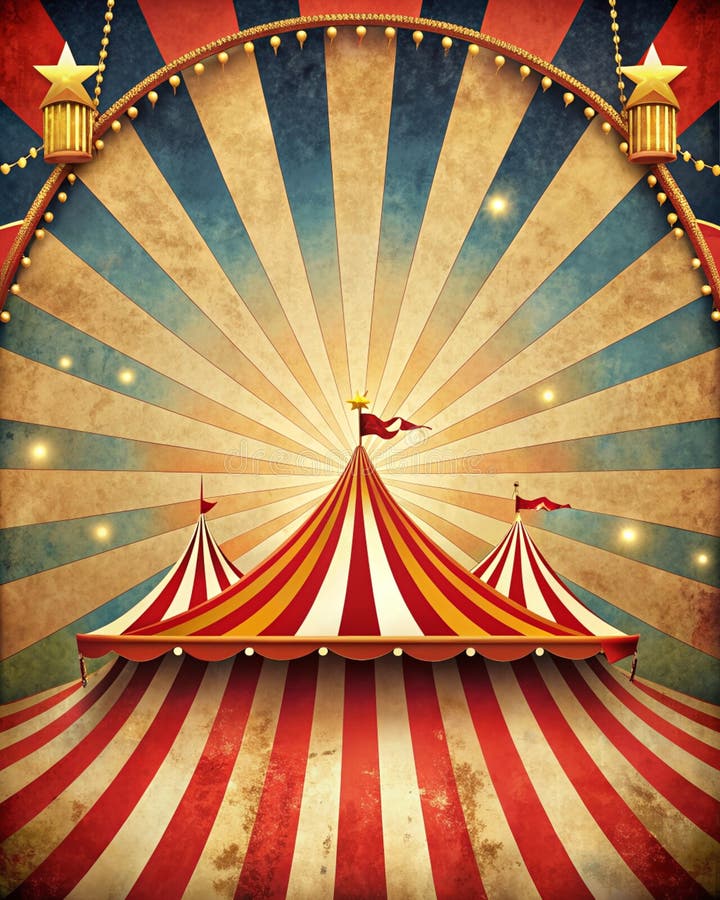 Rusty Old Abstract Circus Poster Background Stock Illustration ...