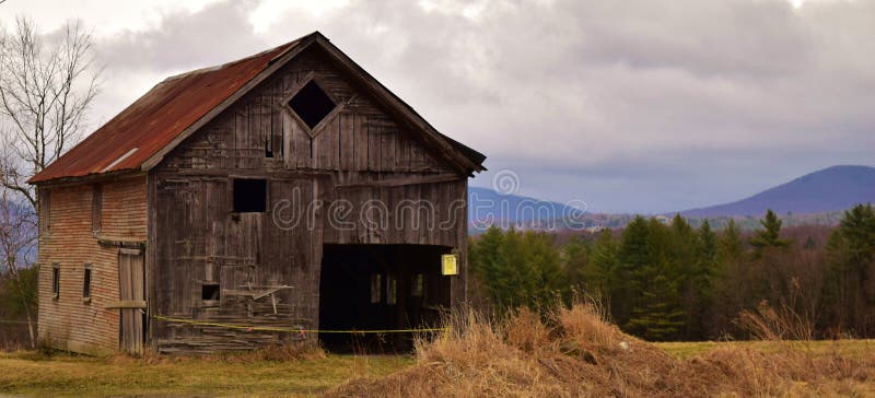Rusty Old Barn stock image. Image of architecture, mountains - 83915137