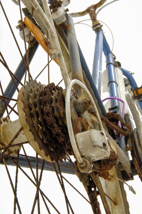 Rusty old bike stock image. Image of mountain, gear, wheel - 62561139