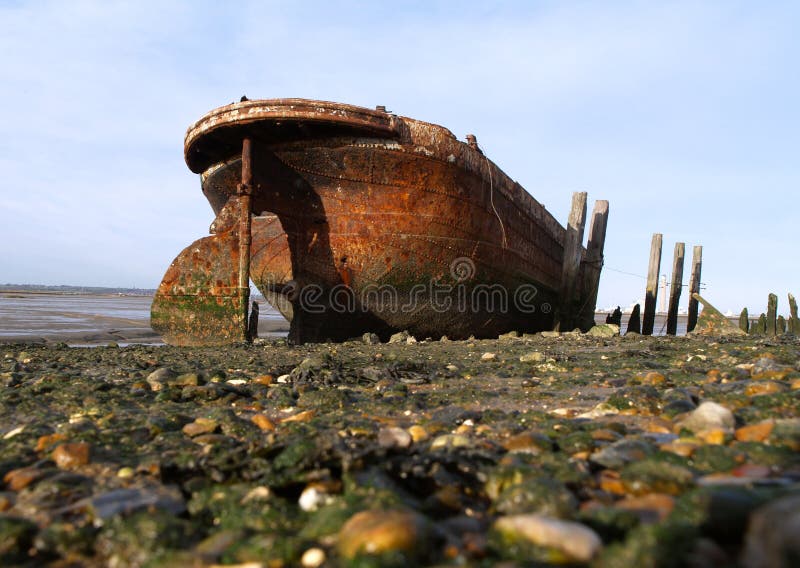 Rusty old boat stock image. Image of rust, banks, medway - 7831599