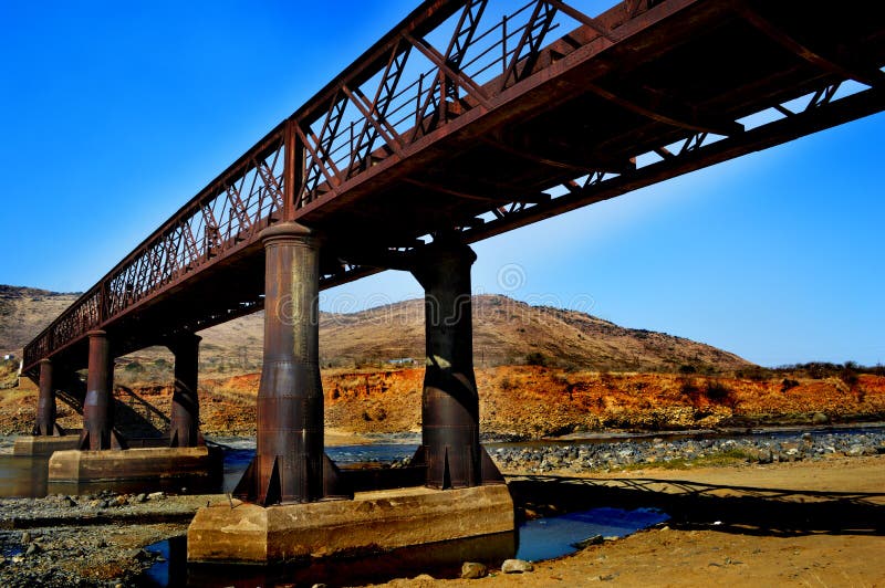 Rusty old bridge stock image. Image of girder, direction - 44566141
