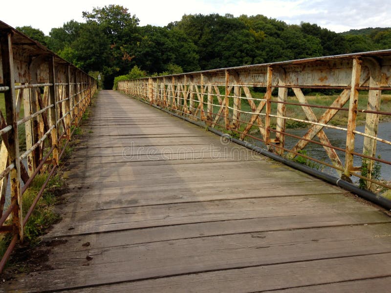 Rusty bridge stock photo. Image of green, river, iron - 181031956