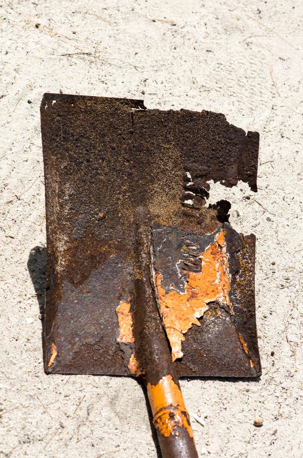 Rusty Old Broken Close-up.a Broken Shovel Stock Photo - Image of ...