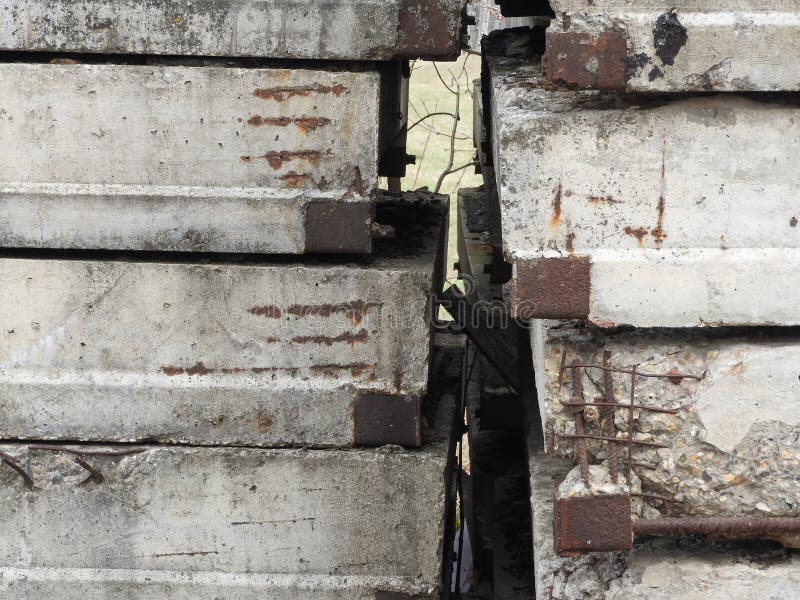 Rusty Old Buildings, a Crane and a Pole Repair Work at Russia Stock ...