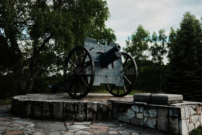Rusty Old Cannon from Early 20th Century on Stone Platform in the ...