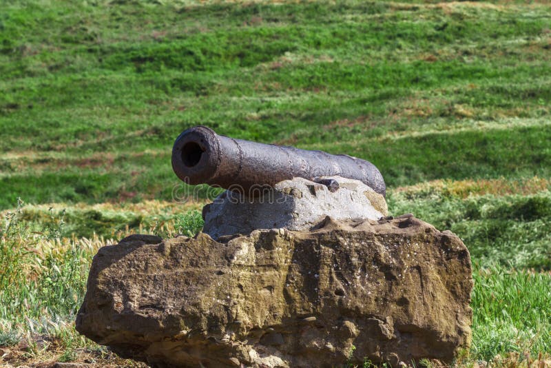Rusty Old Cannon To Fire Nuclei. Stock Image - Image of seafront ...