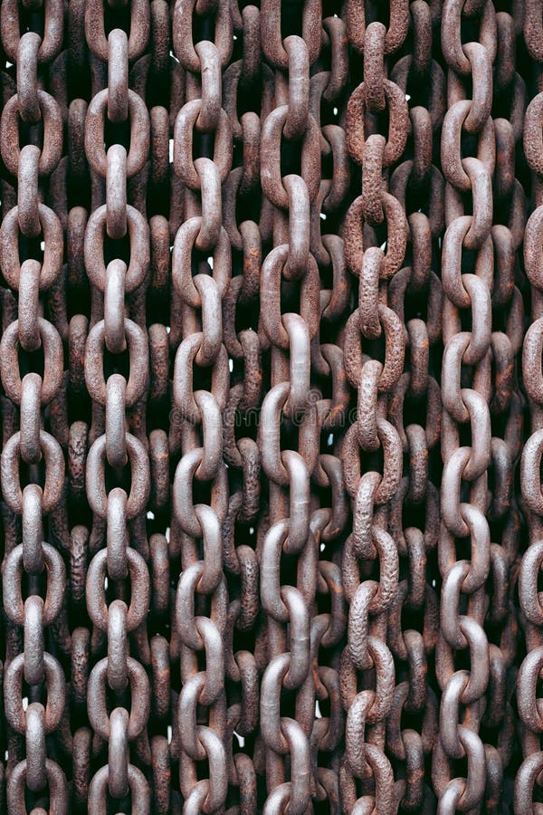 Rusty Old Chain Background Texture Stock Image - Image of steel, brown ...