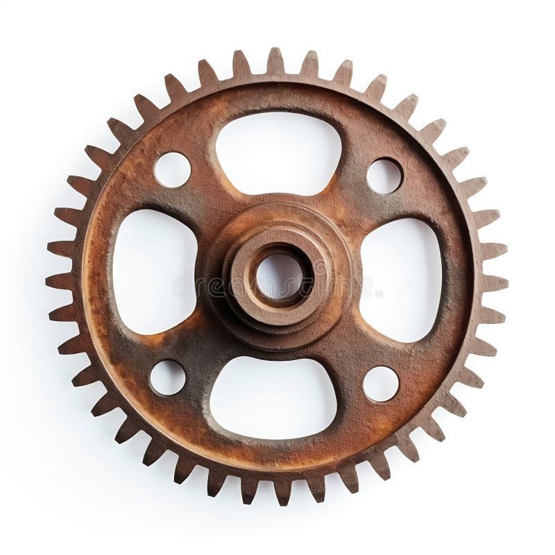 Rusty Old Cog Wheel. Generative Ai Stock Illustration - Illustration of ...