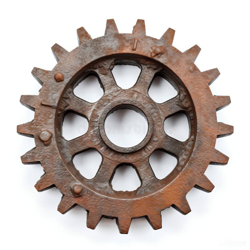 Rusty Old Cog Wheel. Generative Ai Stock Illustration - Illustration of ...