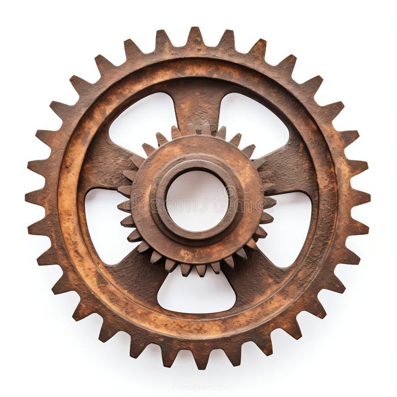 Rusty Old Cog Wheel. Generative Ai Stock Illustration - Illustration of ...