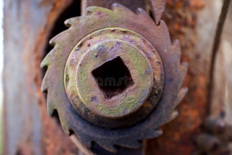 Rusty old cogwheel stock image. Image of round, oldfashioned - 122728375