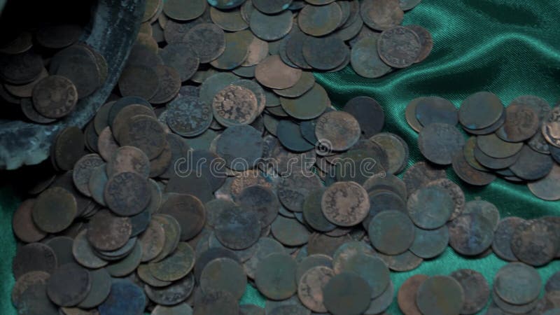 Old rusty coins stock footage. Video of money, metal - 147186742