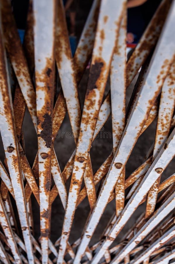 Rusty Old Corrugated Iron Fence Stock Image - Image of grid, iron: 39415145