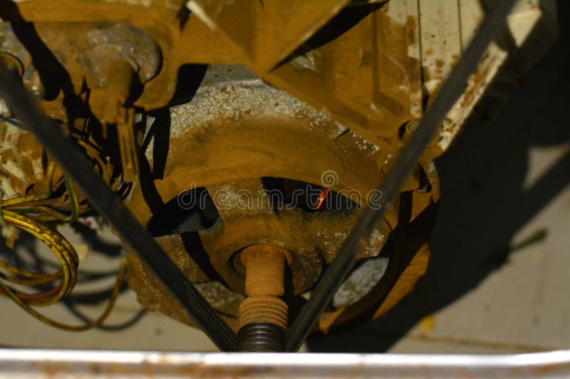 Rusty Old Dirty Automatic Electric Washing Machine Drum Spider and Ball ...