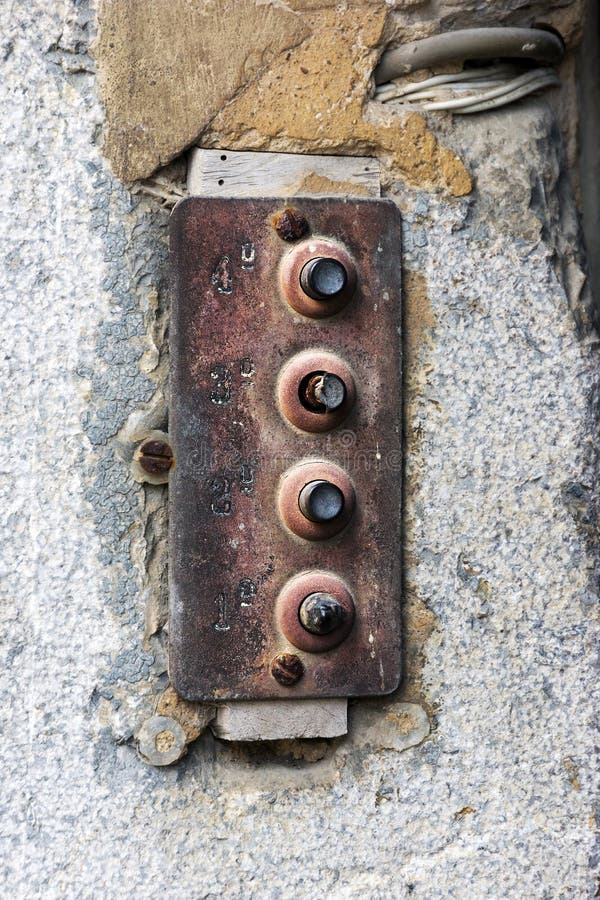 Rusty old door bell stock image. Image of aged, rusty - 38316149