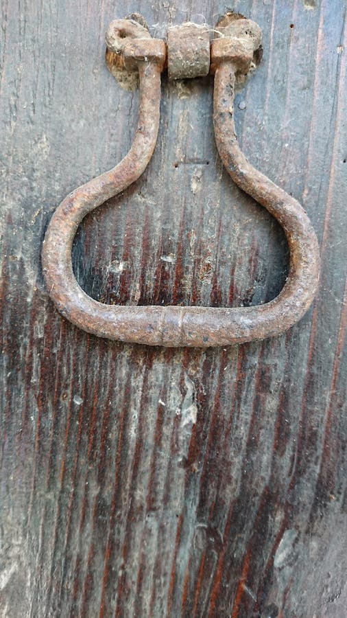 Rusty Old Door Handle Closeup Stock Image - Image of door, handle ...