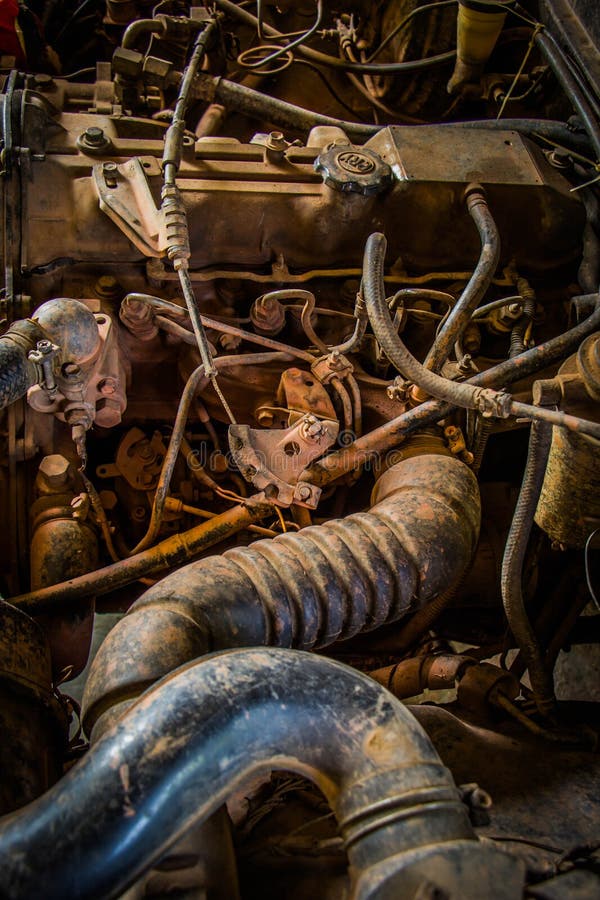 Rusty old engine stock photo. Image of automobile, automotive - 60970096