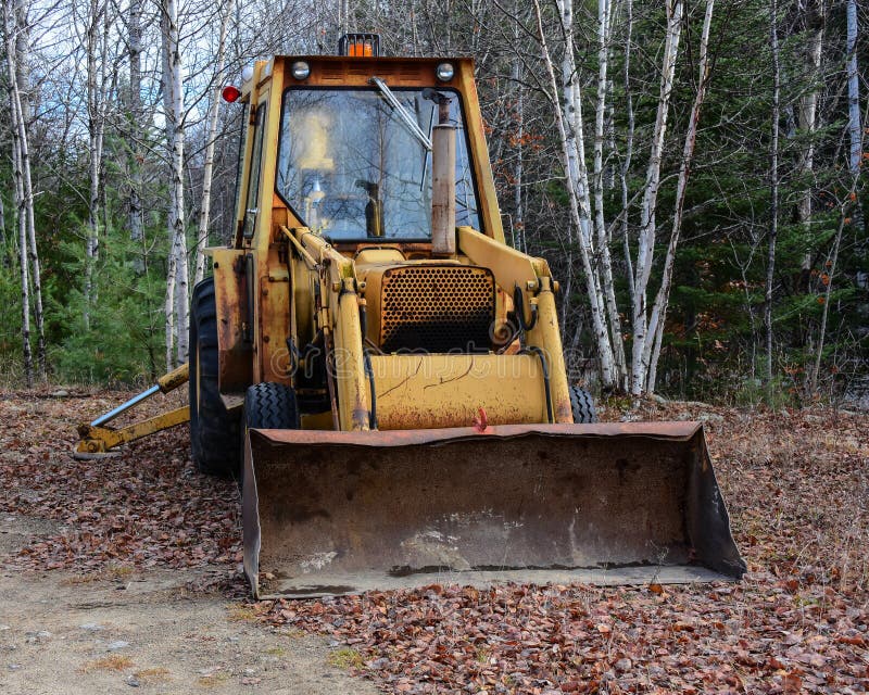 Rusty old excavator stock photo. Image of forest, worn - 62617206