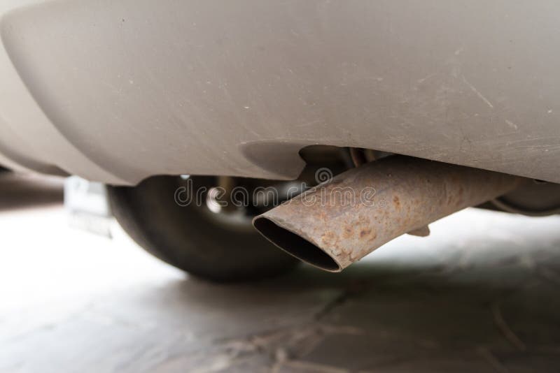 Rusty and old exhaust pipe stock photo. Image of auto - 126789700